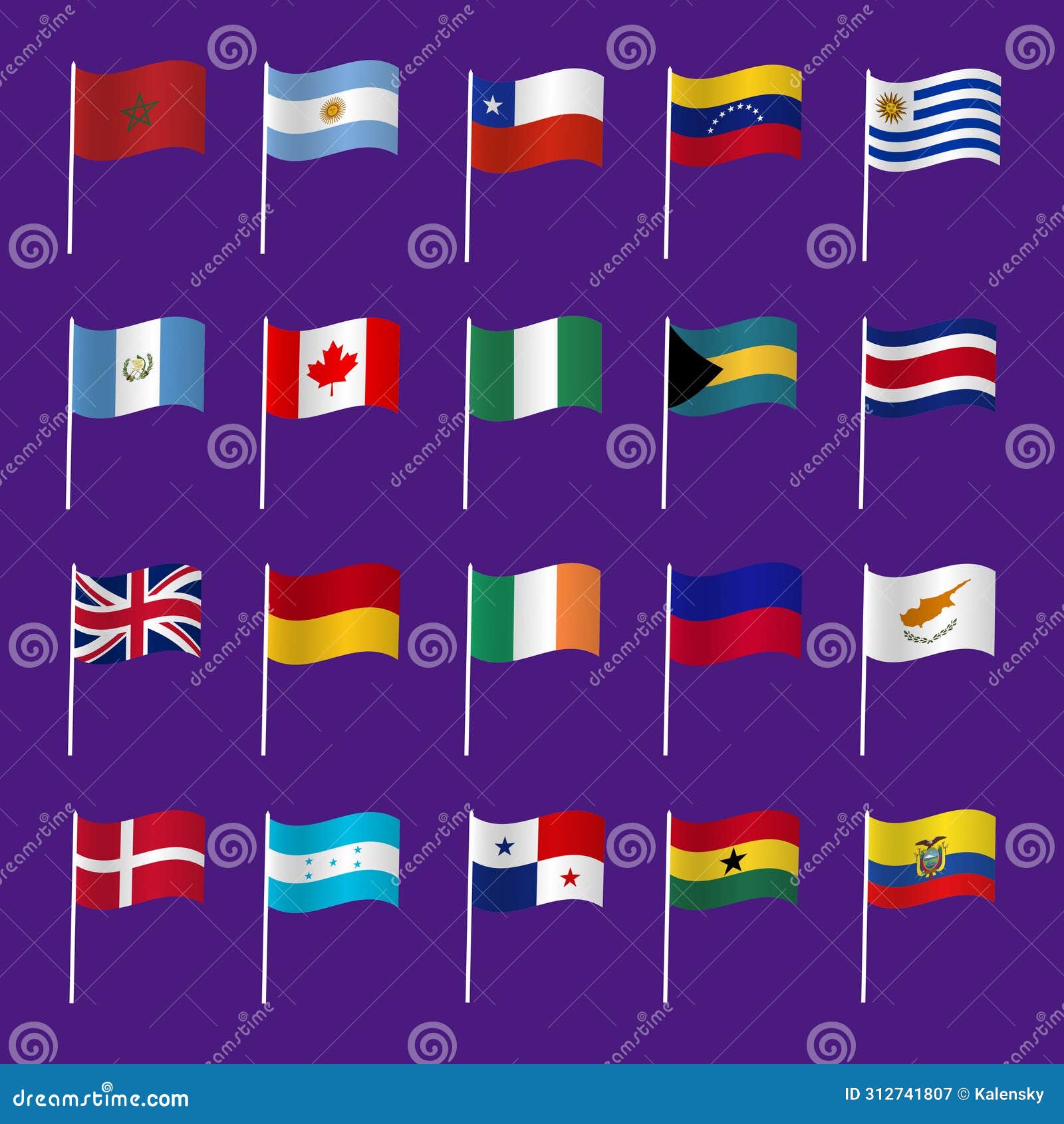 Country flags stock vector. Illustration of haiti, design - 312741807