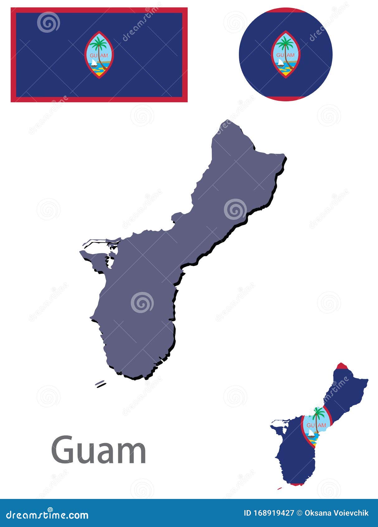 Country Guam Silhouette Vector Stock Vector - Illustration of white ...