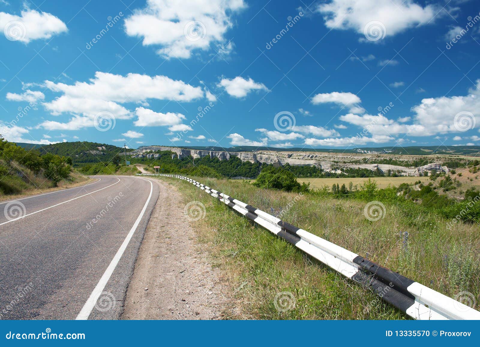 Country Highway stock photo. Image of line, summer, field - 13335570