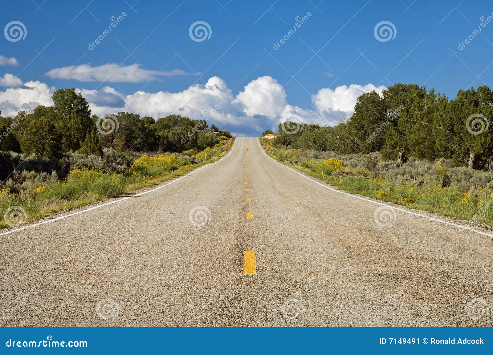 Country Highway stock image. Image of horizontal, pavement - 7149491
