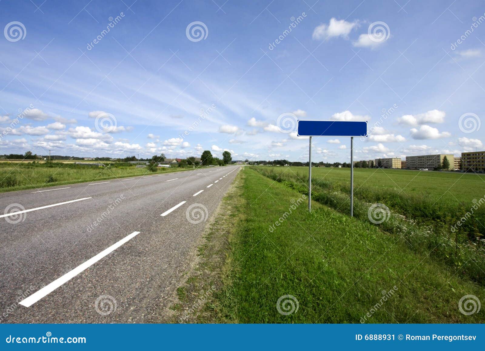 Country Highway and Blank Sign Stock Image - Image of sunlight, land ...