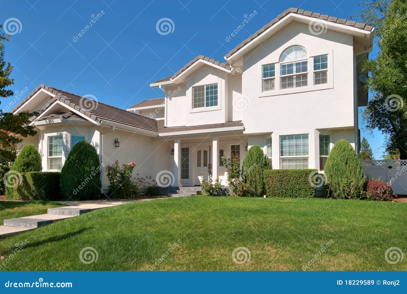 Country Home stock image. Image of estate, facad, white - 18229589