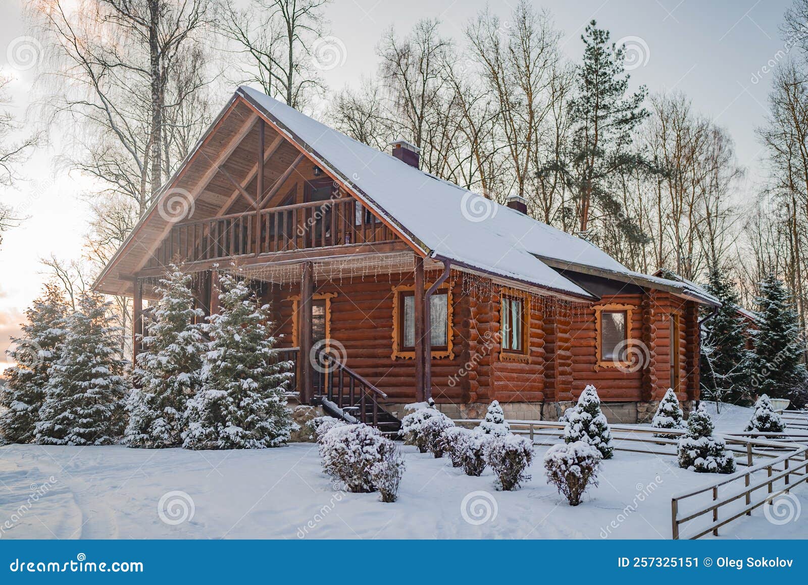 Country House Covered with Snow in Winter on a Cold Day Editorial Photo ...