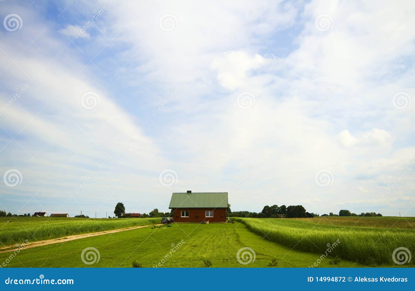 Country house in field stock photo. Image of land, agriculture - 14994872