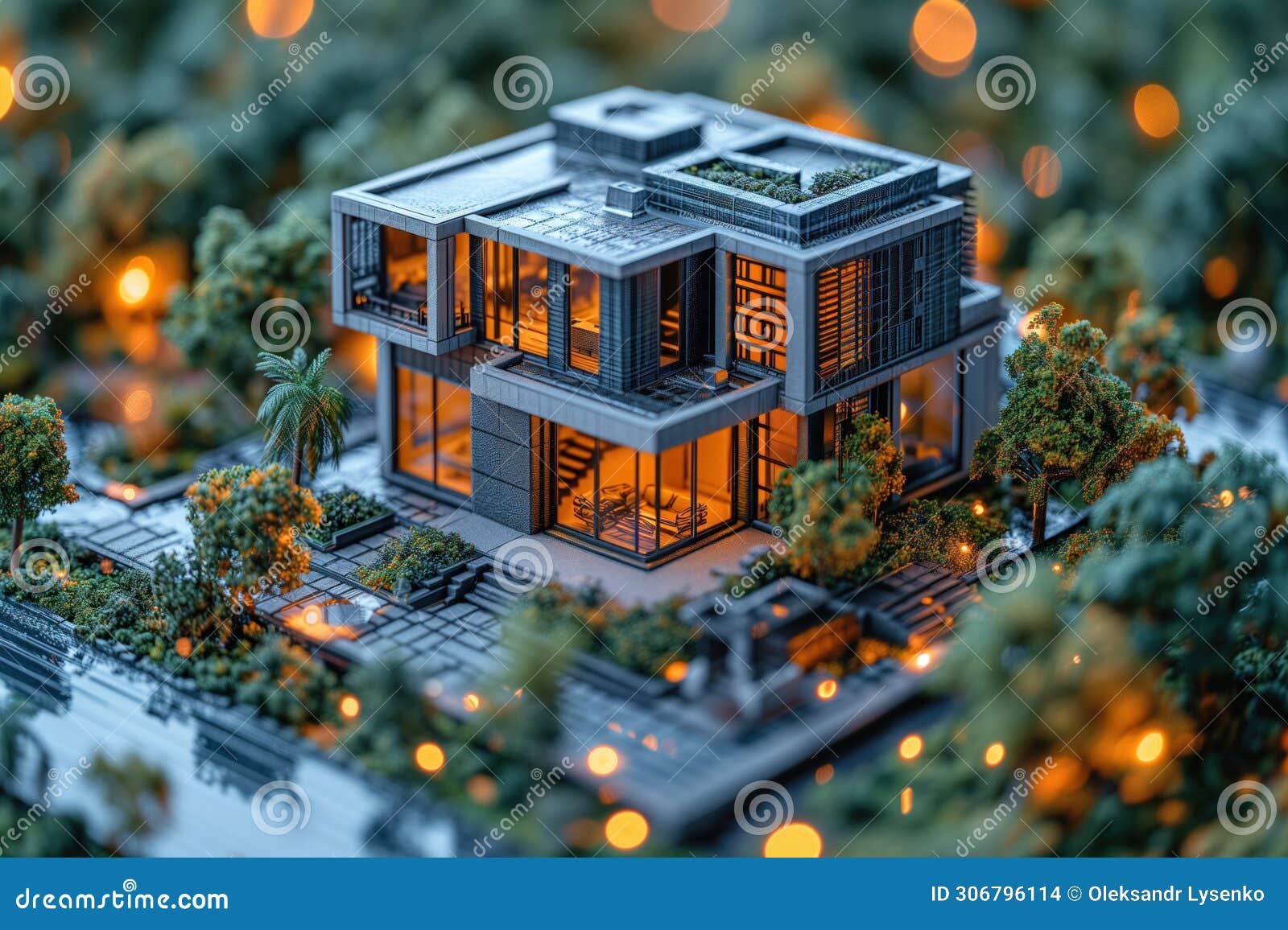 Country house in miniature stock illustration. Illustration of design ...