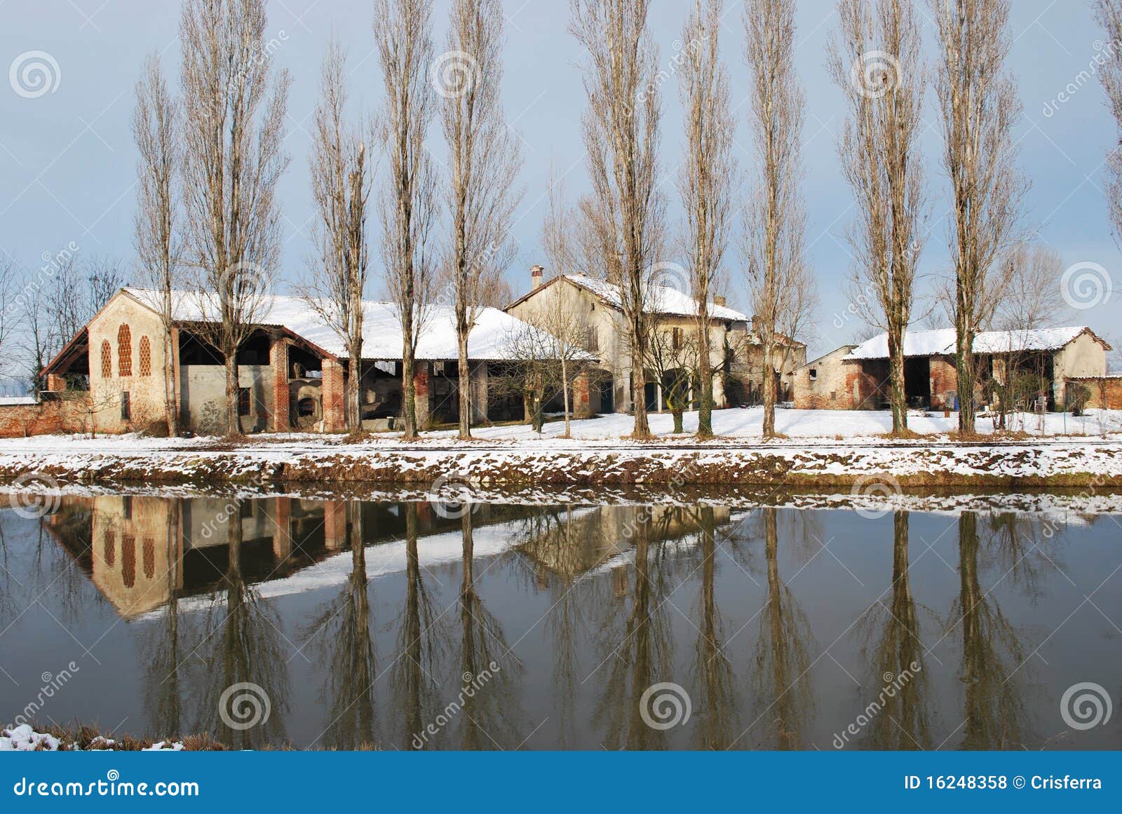Country house in winter stock photo. Image of cold, building - 16248358