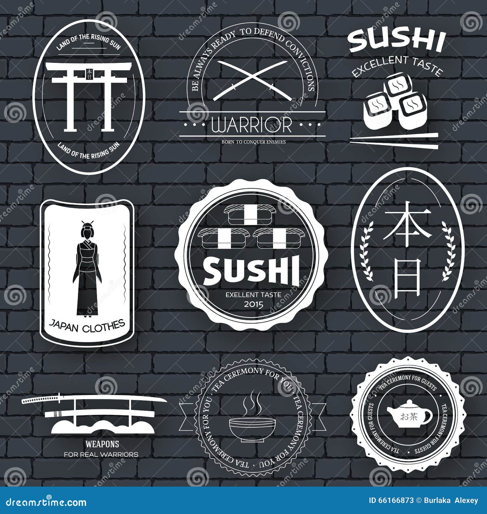Country Japan Label Template of Emblem Element for Your Product or ...