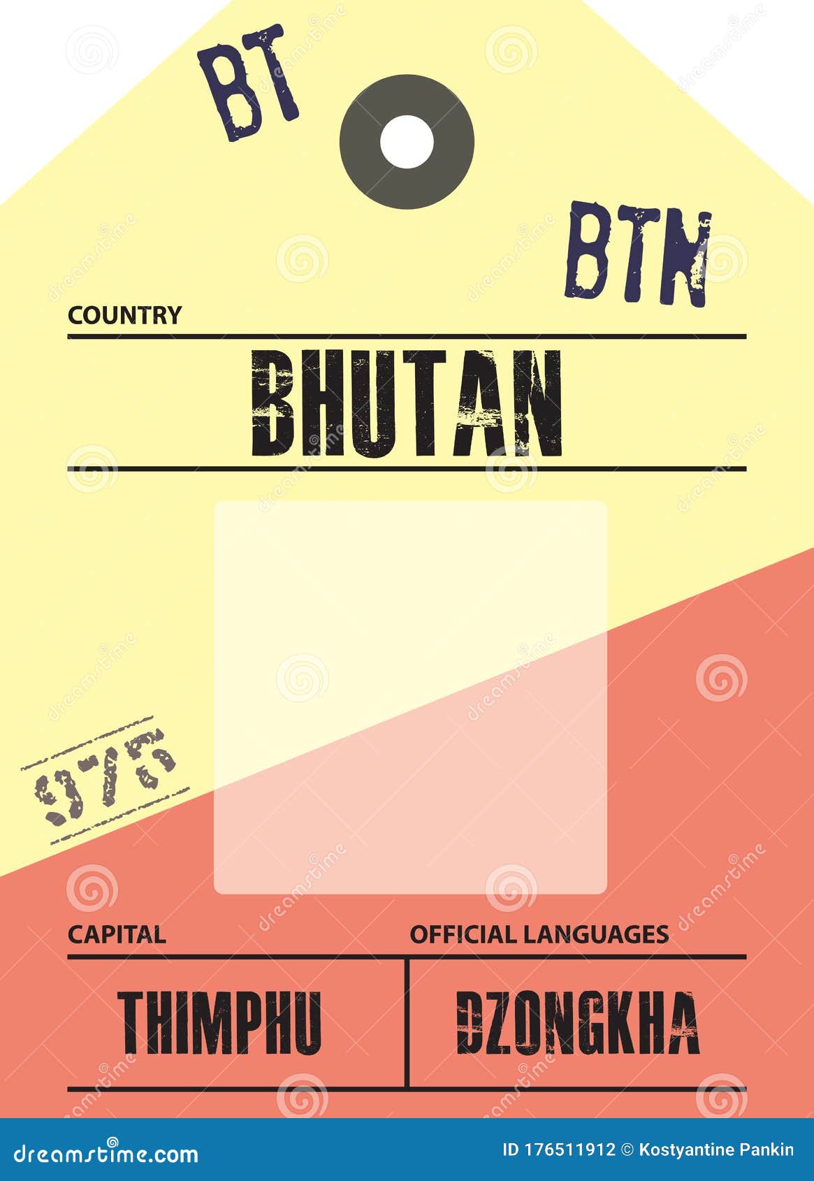 Label for country Bhutan stock vector. Illustration of design - 176511912
