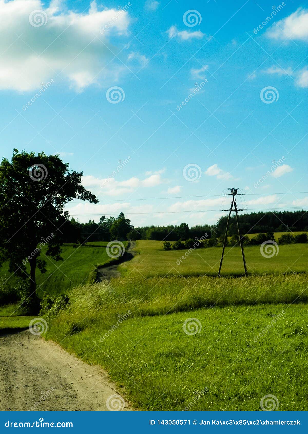 Country Landscape, Typical Polish Nature Stock Image - Image of ...
