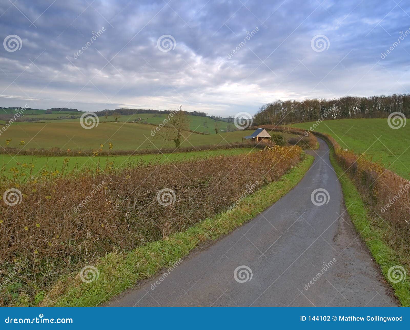 A Country Lane stock photo. Image of landscape, barn, grass - 144102