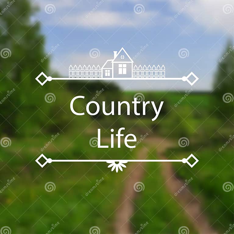 Country Life background stock vector. Illustration of landscape - 51504100
