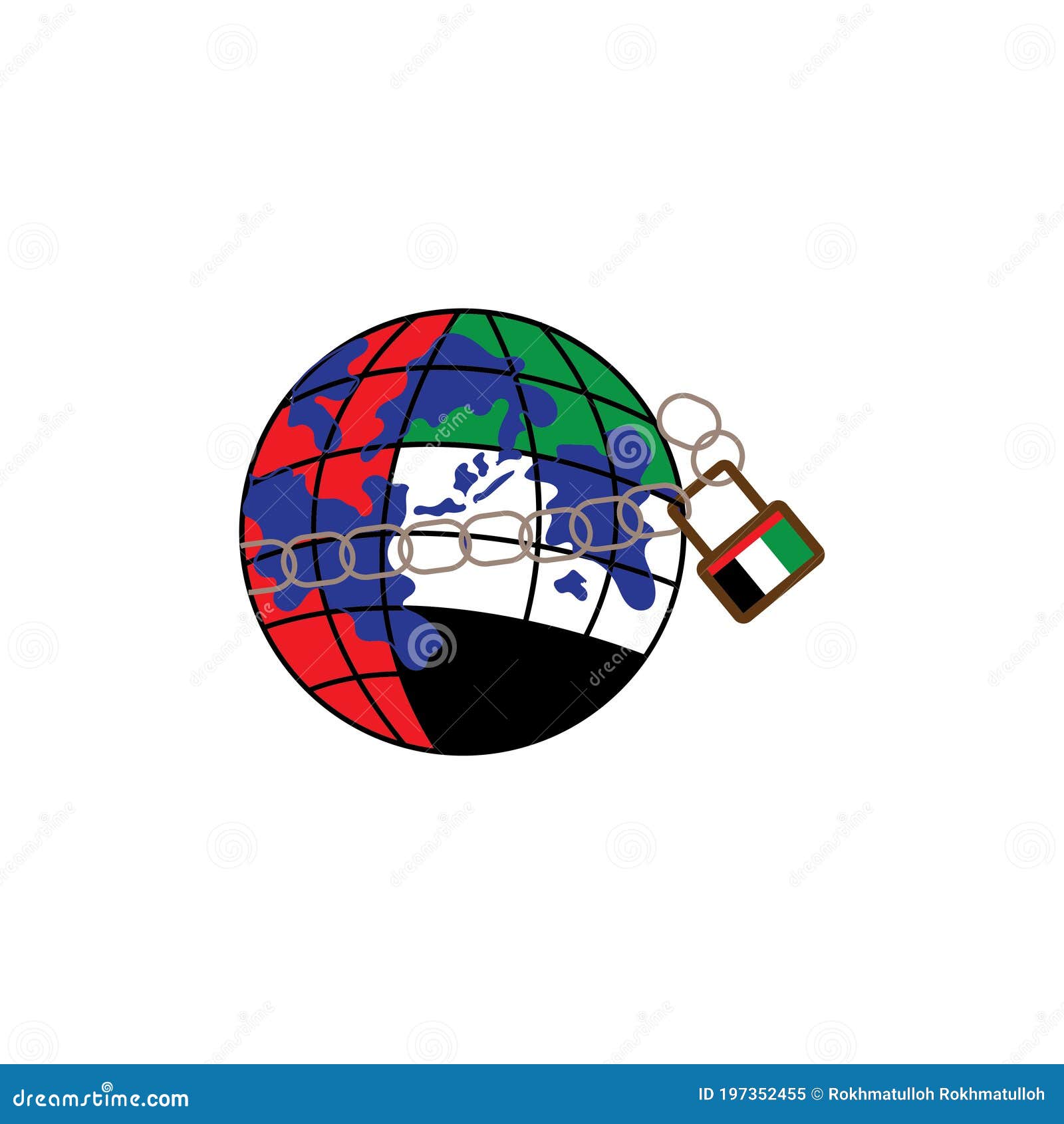 Country Lock Down Globe Icon Locked Vector Design Stock Vector ...