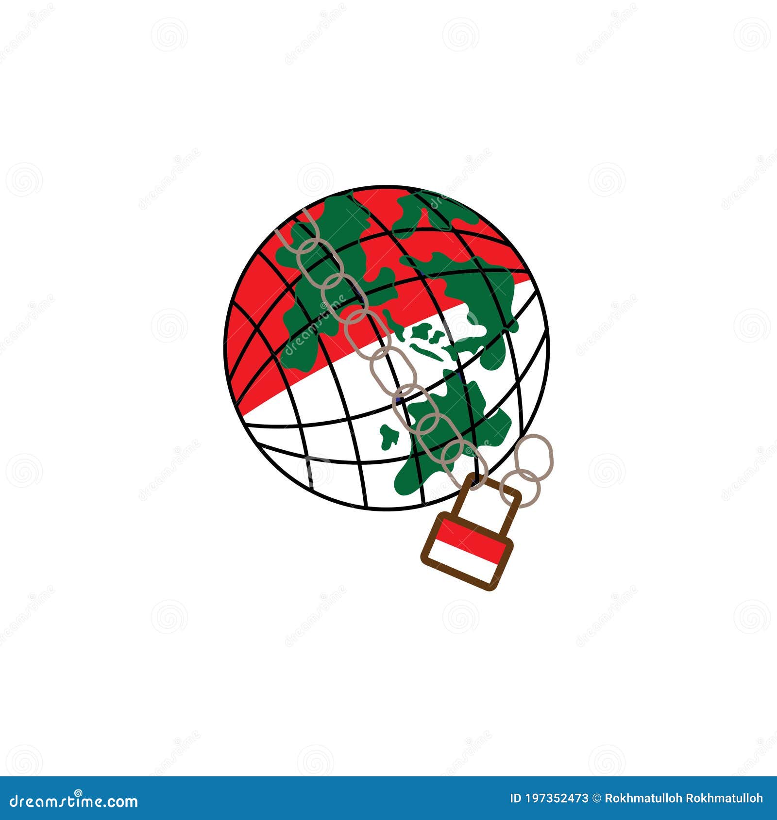 Country Lock Down Globe Icon Locked Vector Design Stock Vector ...