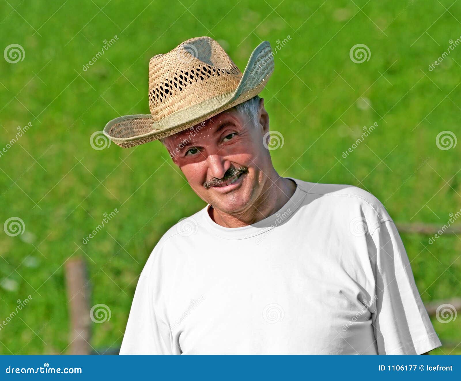 Country man stock image. Image of nose, meadow, look, smile - 1106177