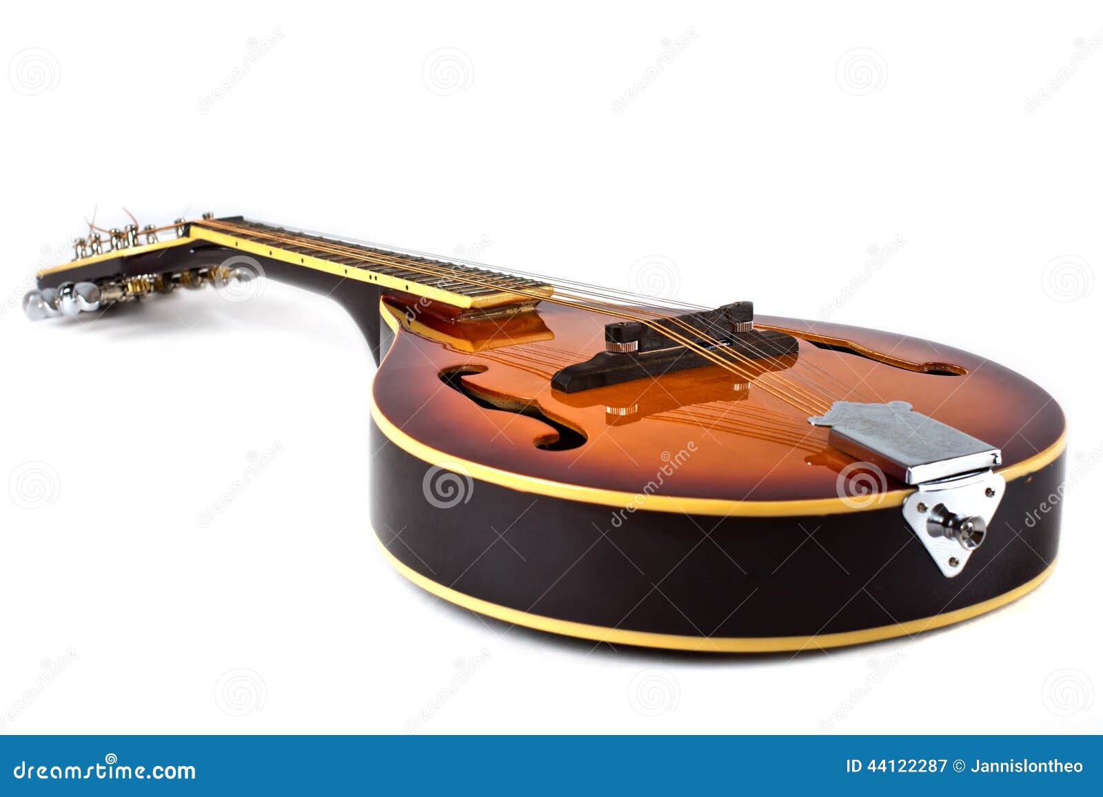 Country Mandoline on White Background Stock Image - Image of frets ...