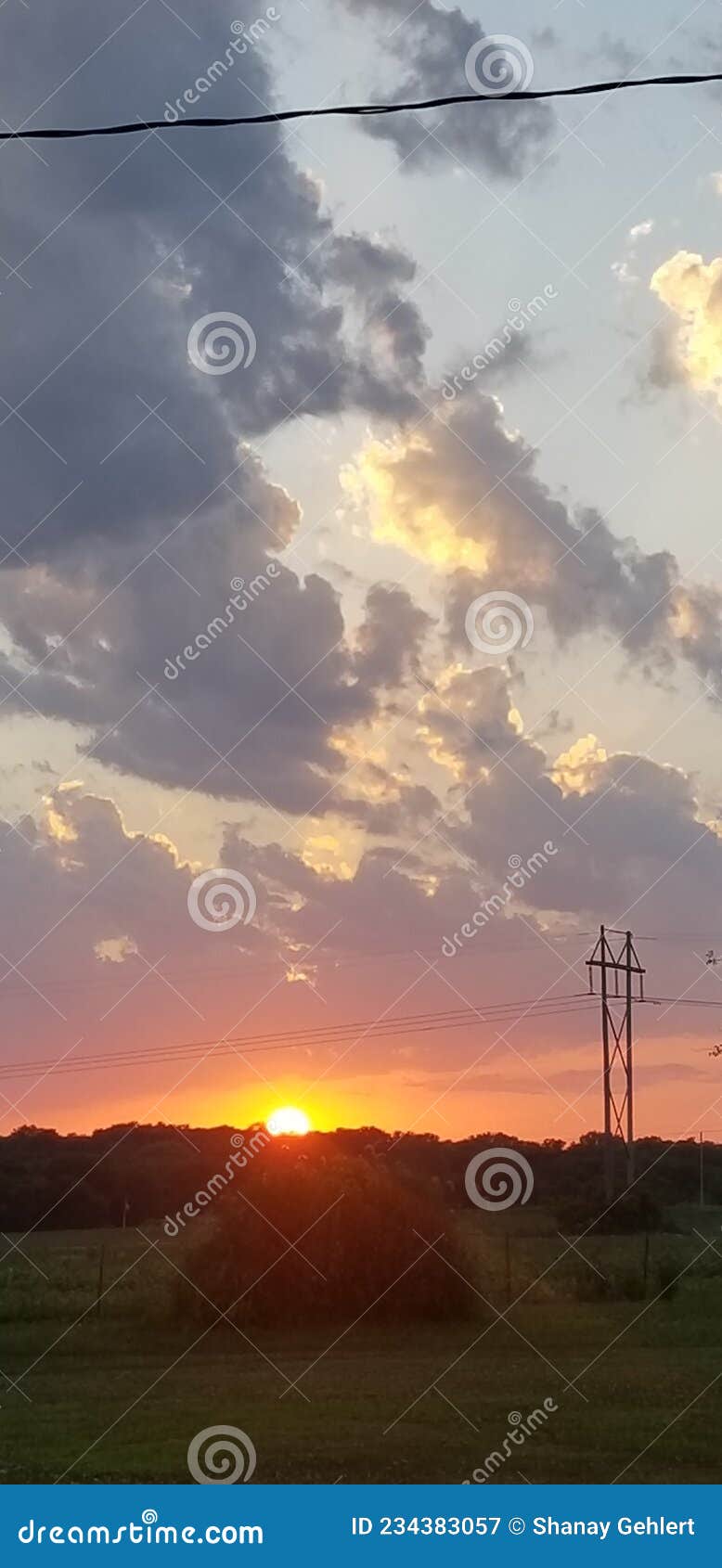 Country morning sunrise stock image. Image of skyline - 234383057