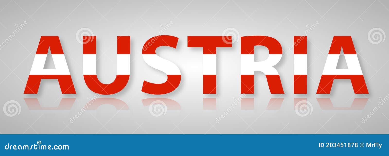 Austria, Country Name with Official Flag, Vector Illustration Stock ...