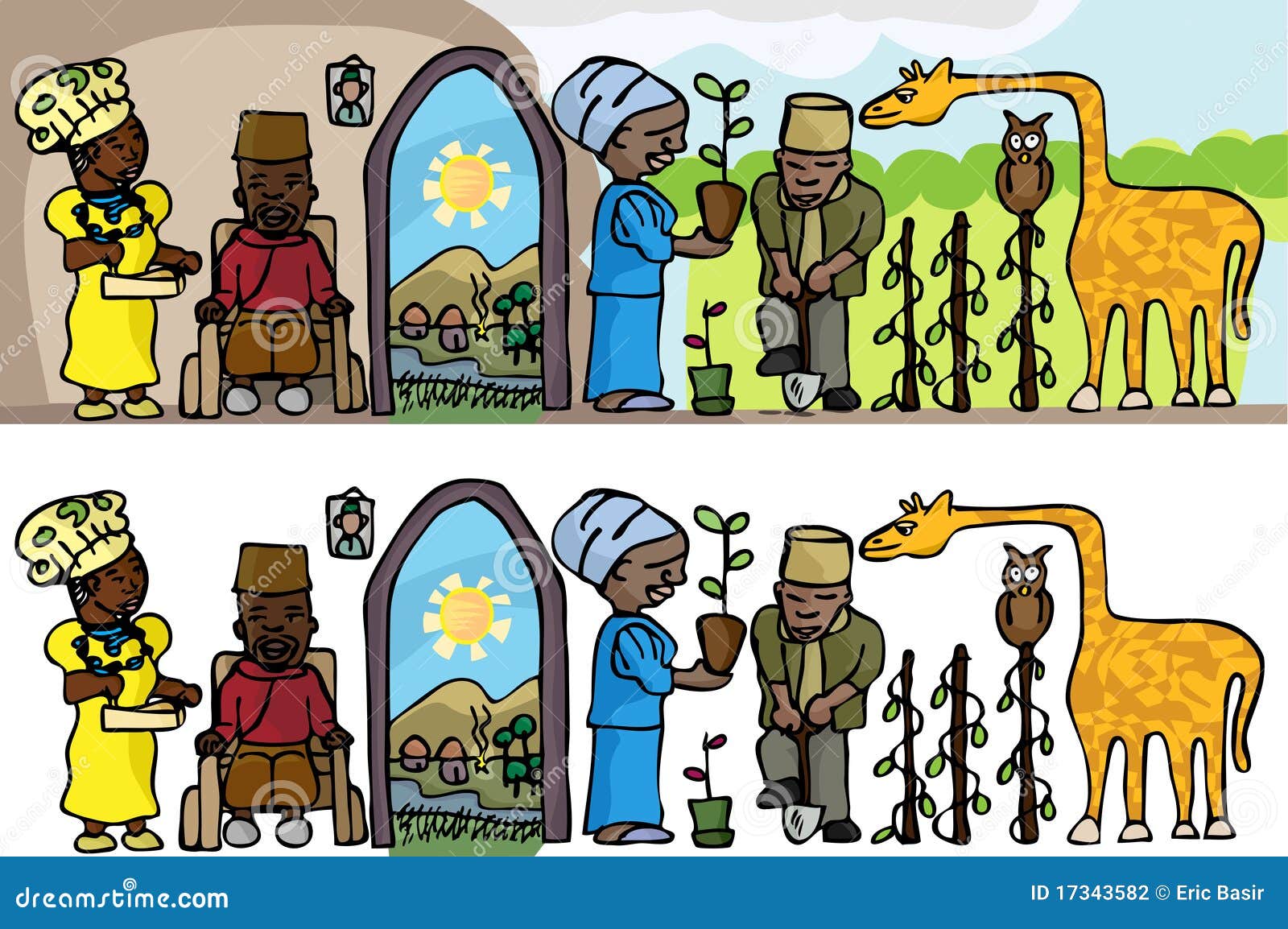 Country People stock vector. Illustration of cartoon - 17343582