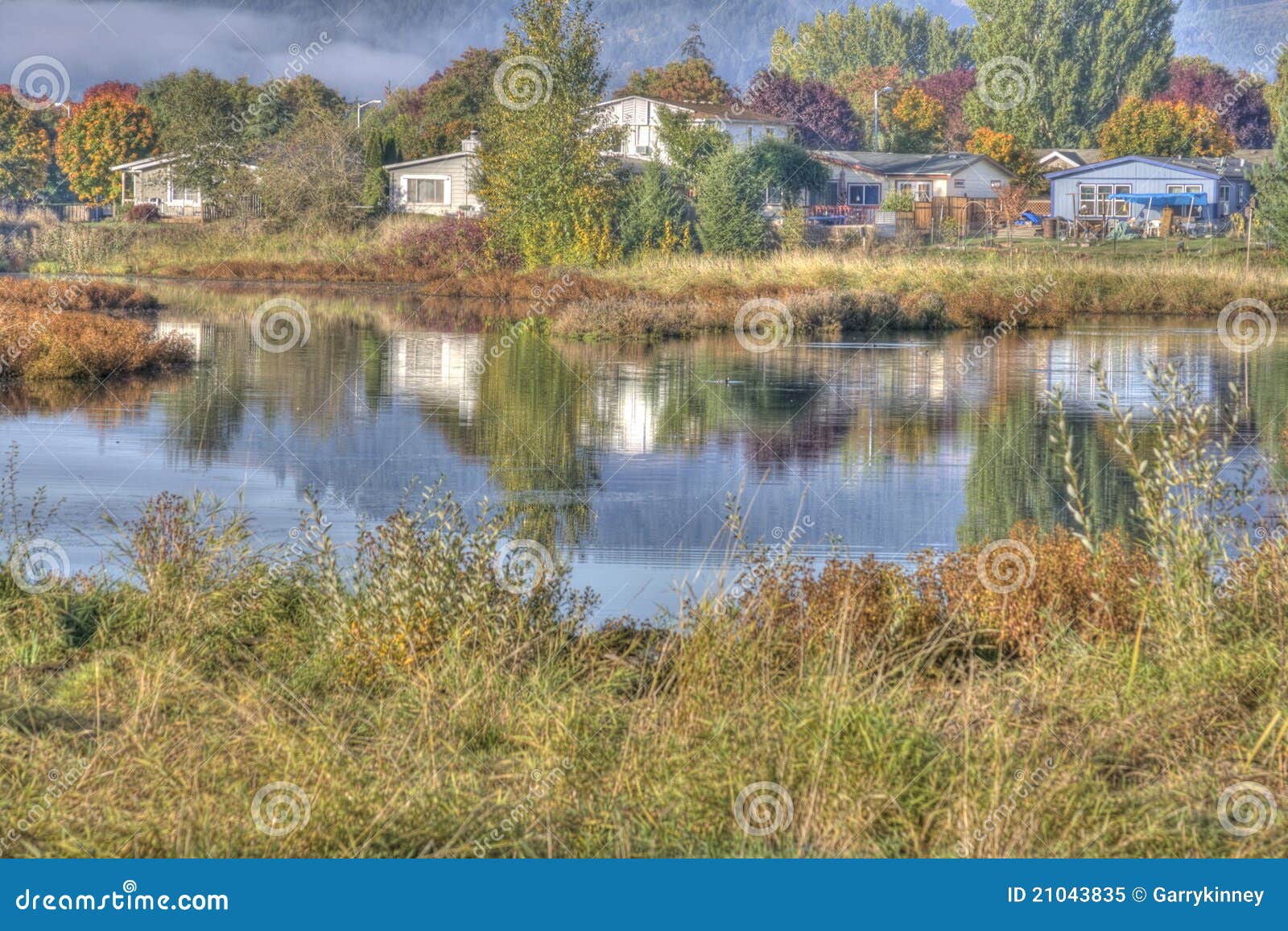 Country pond in HDR stock image. Image of pretty, outdoors - 21043835