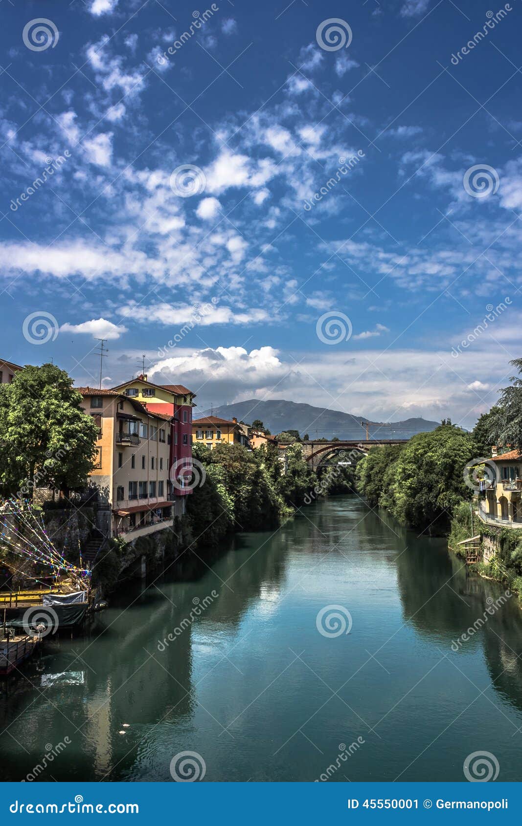 Country on the river stock image. Image of water, italy - 45550001