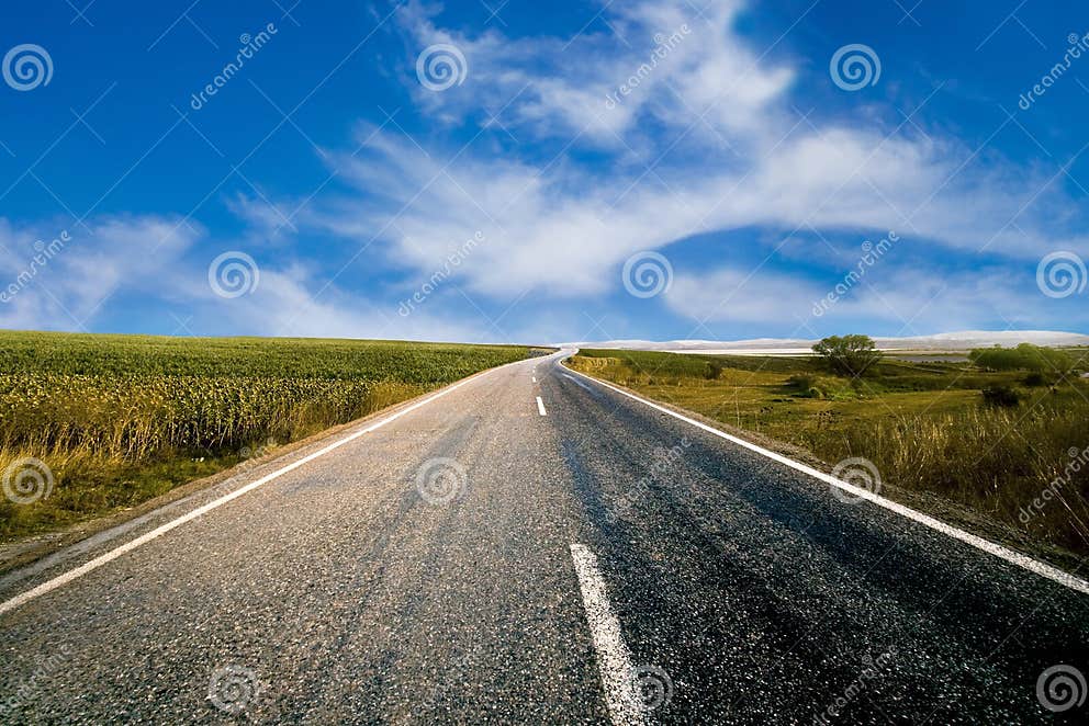 Country Road stock image. Image of field, journey, highway - 8094659