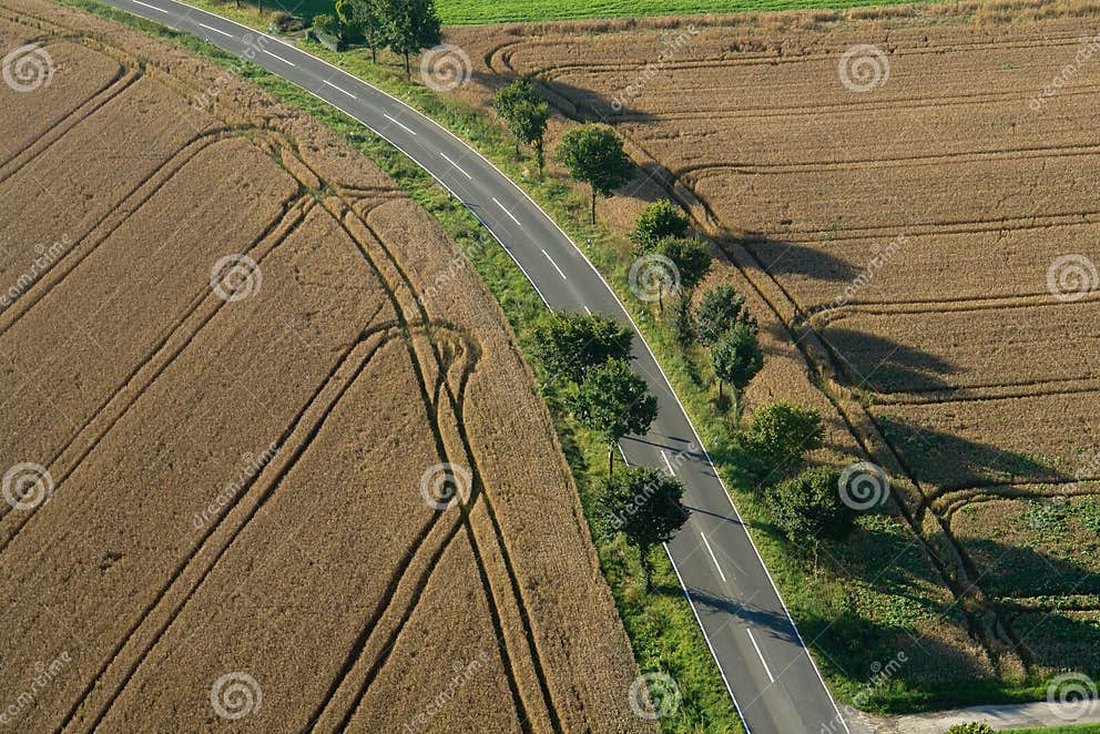 Country road from above stock image. Image of horizon - 29368775