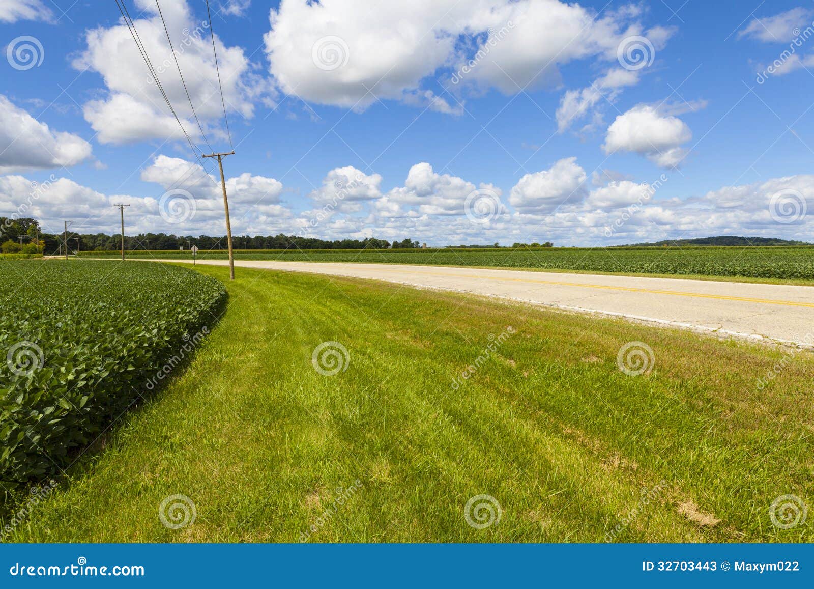 Country Road stock image. Image of road, spring, field - 32703443