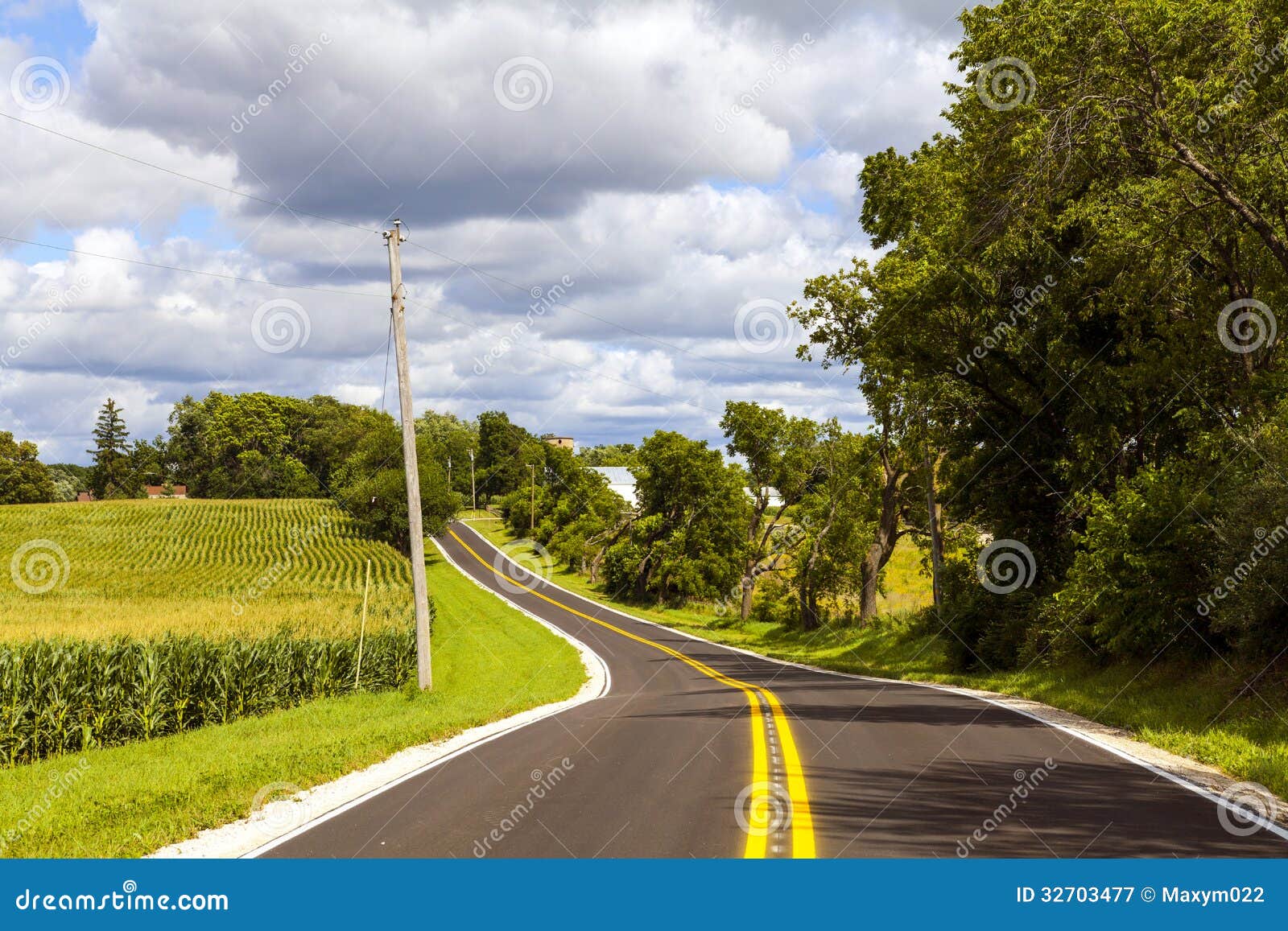 Country Road stock image. Image of farm, blue, side, spring - 32703477
