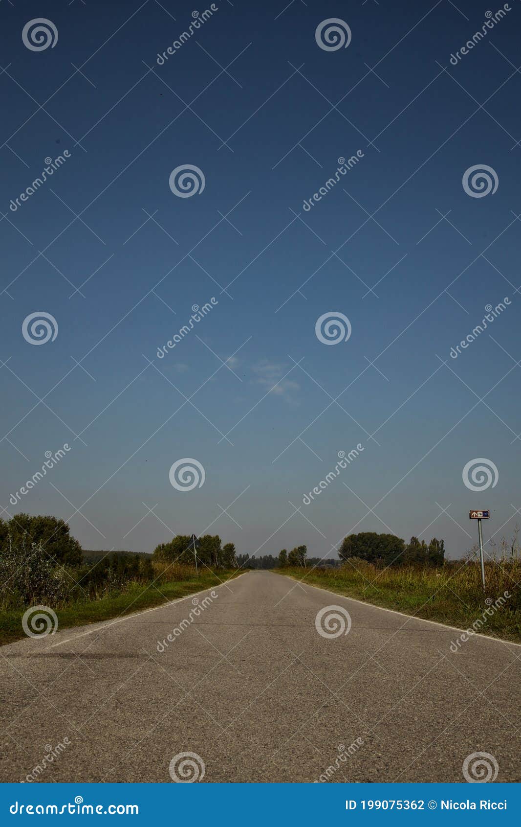 Country Road in Autumn at Noon on a Clear Day Stock Photo - Image of ...