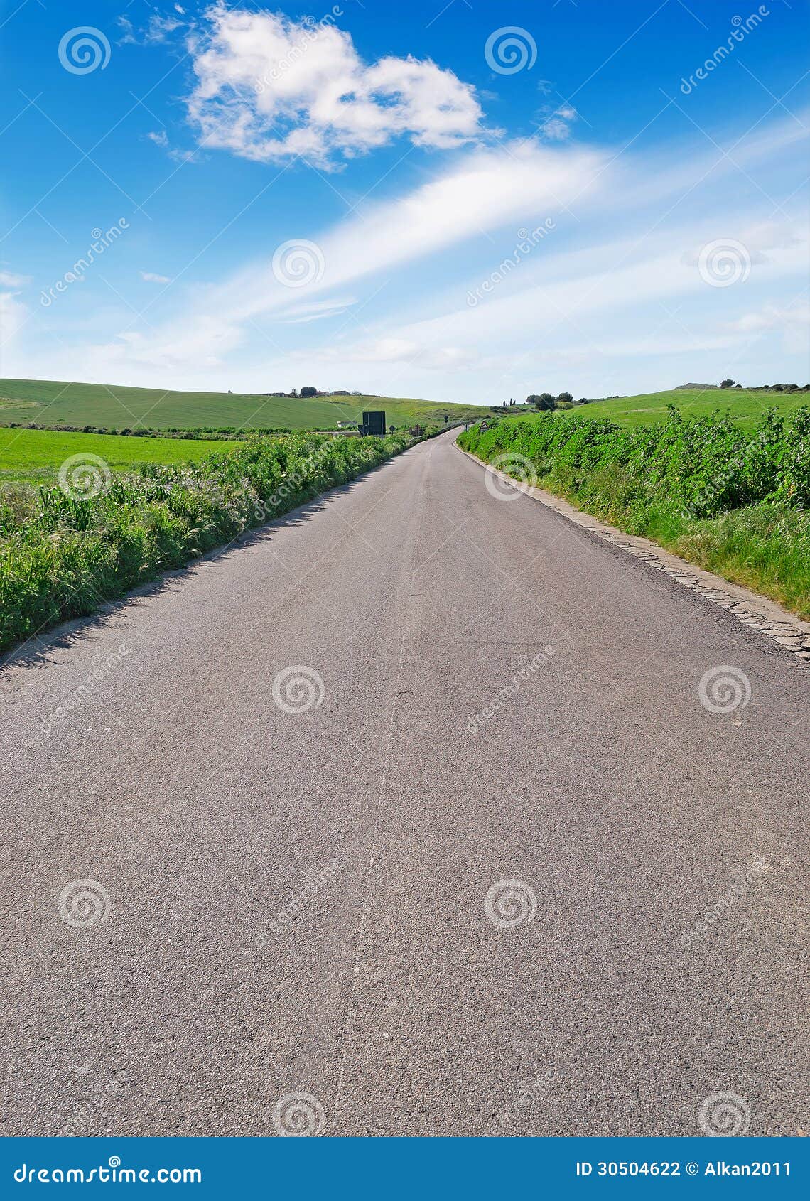 Country road and blue sky stock photo. Image of motion - 30504622