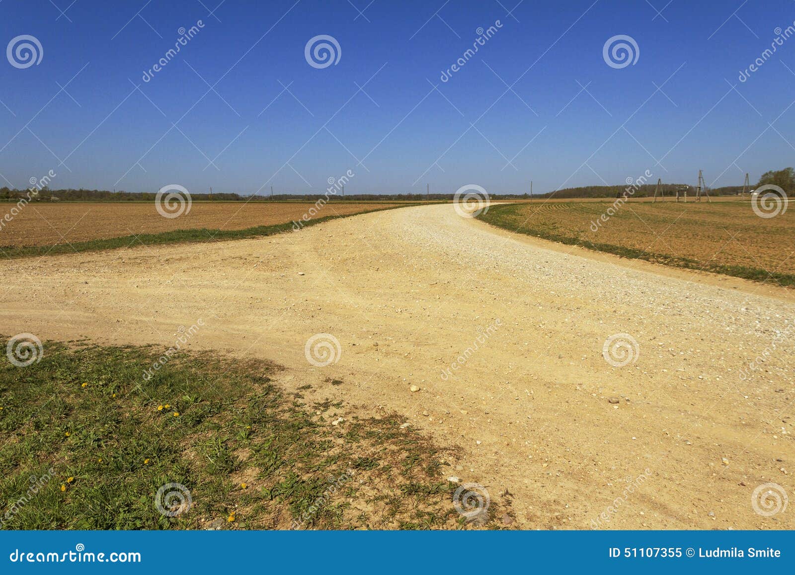Country road. stock image. Image of intersection, crossway - 51107355