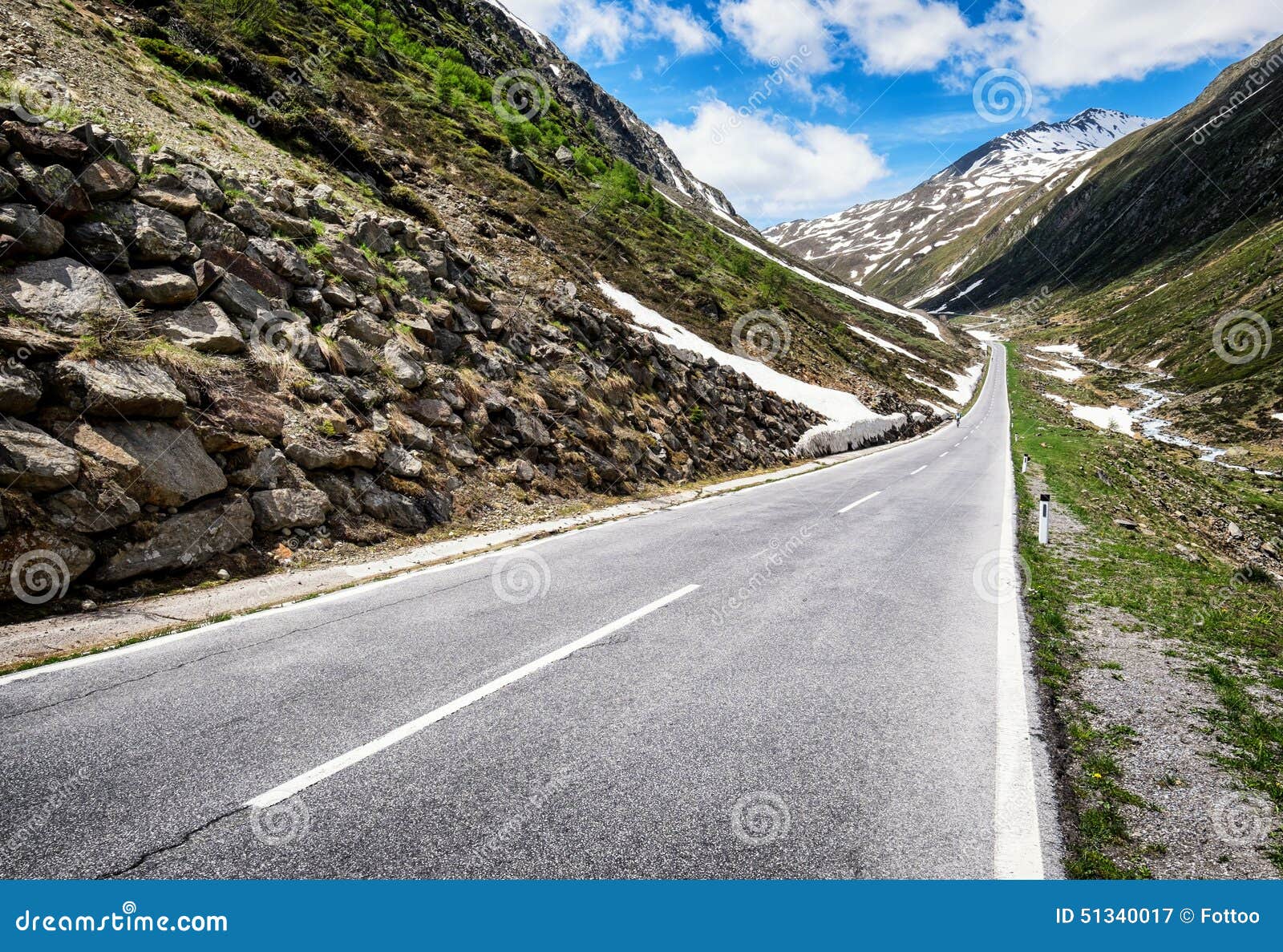 Country road stock image. Image of curve, meadow, cloudscape - 51340017