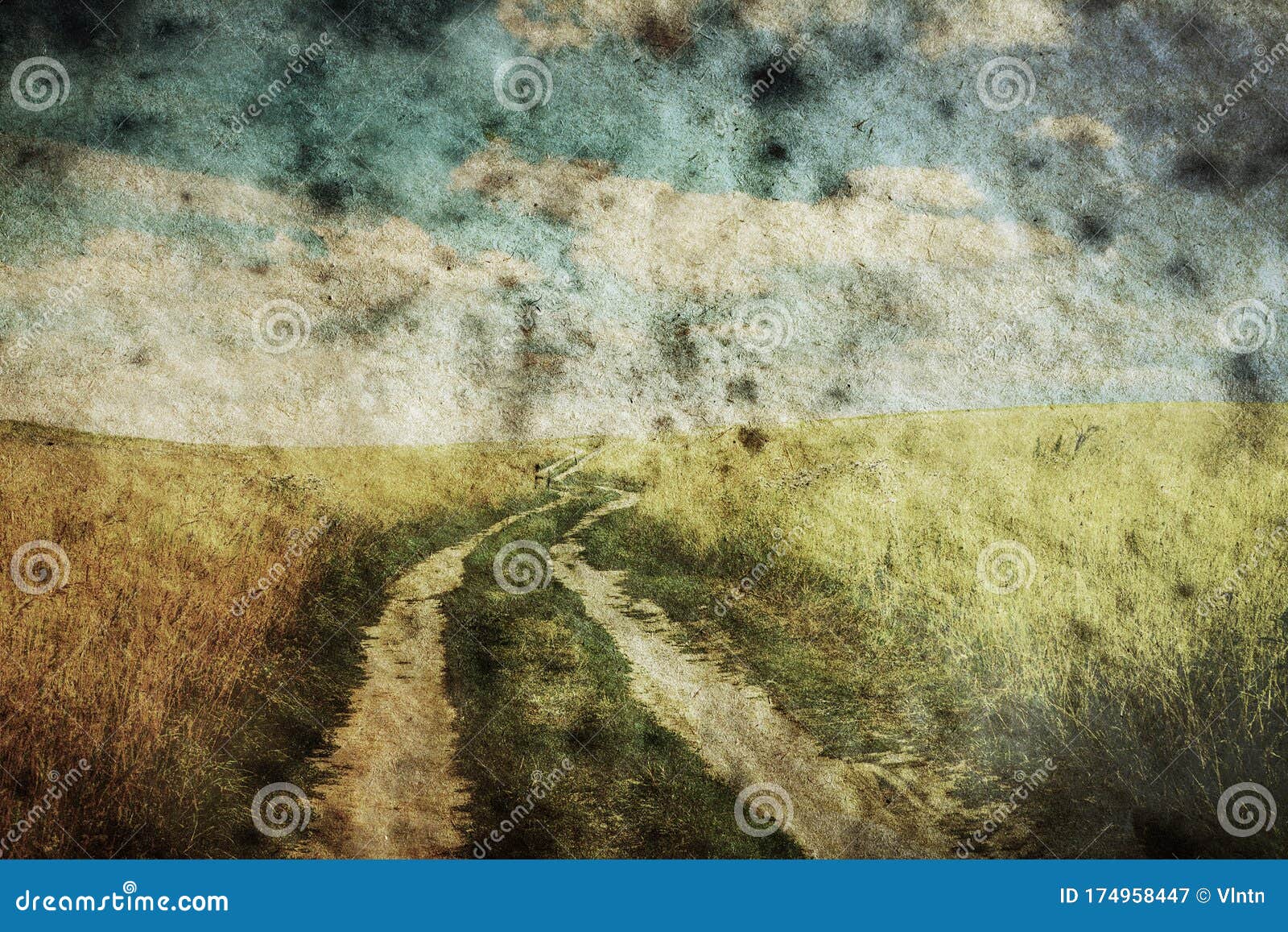 Grungy illustration stock image. Image of cloudscape - 174958447