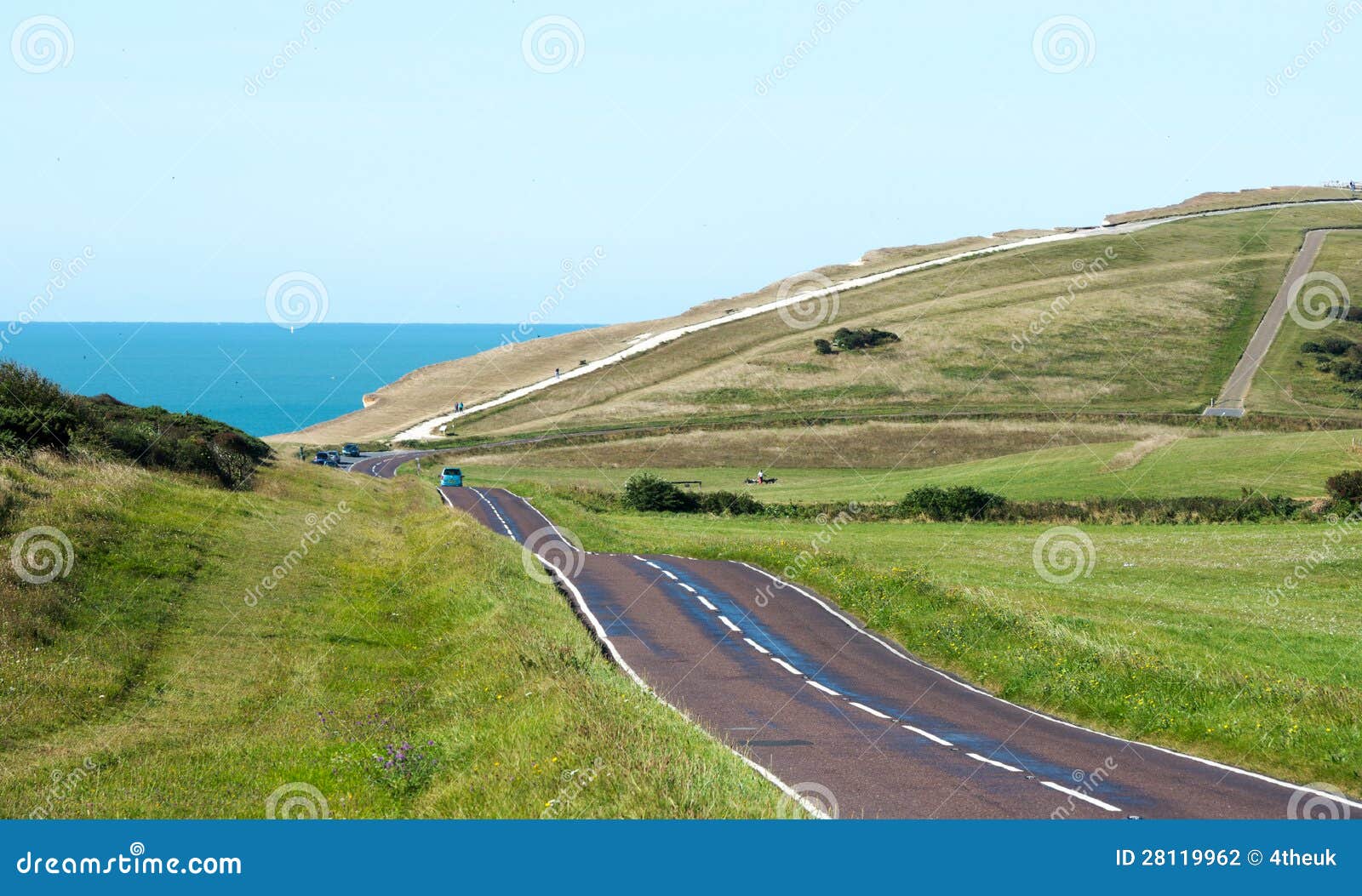 Country Road Leading To the Coast Stock Photo - Image of blue, idyllic ...