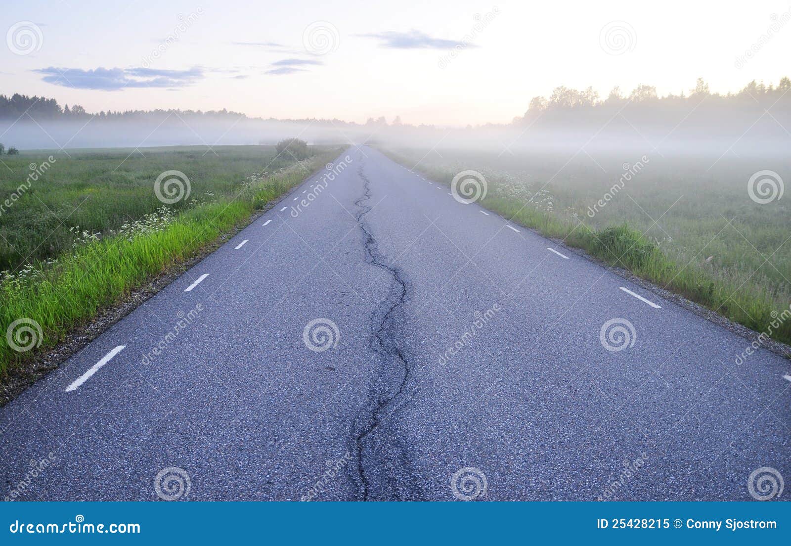 Country road at midnight stock image. Image of misty - 25428215