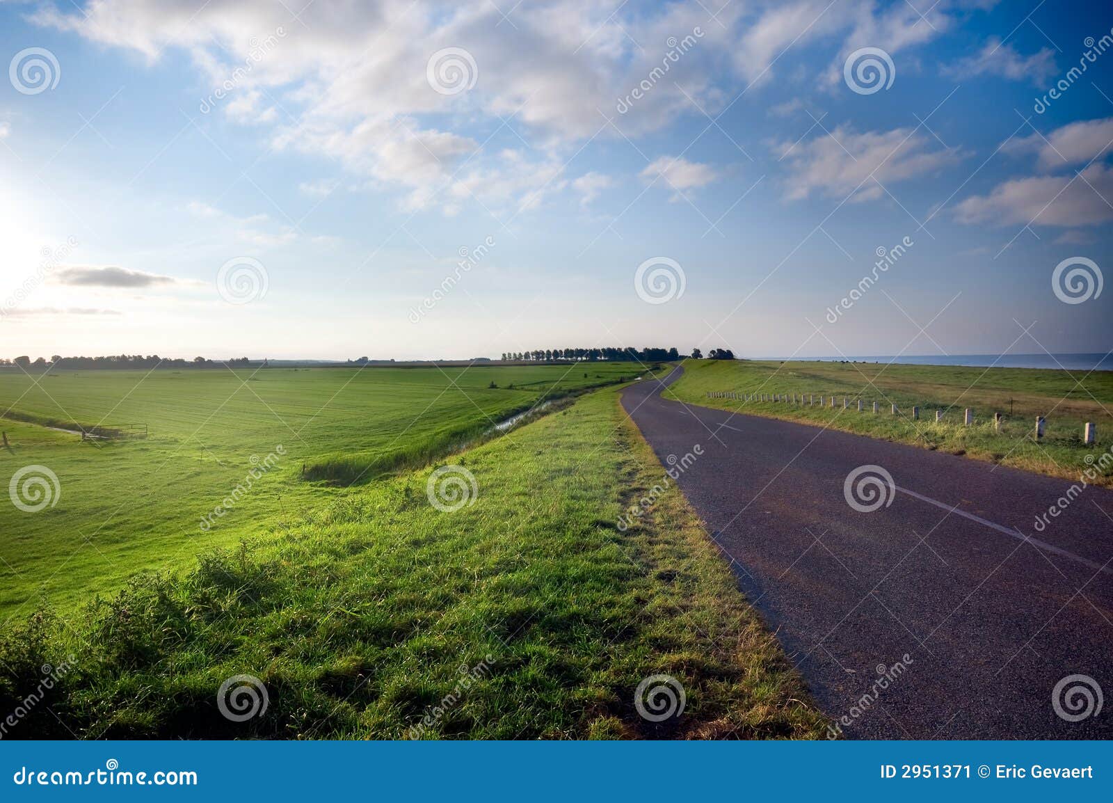 Country Road in the Netherland Stock Image - Image of idyllic ...