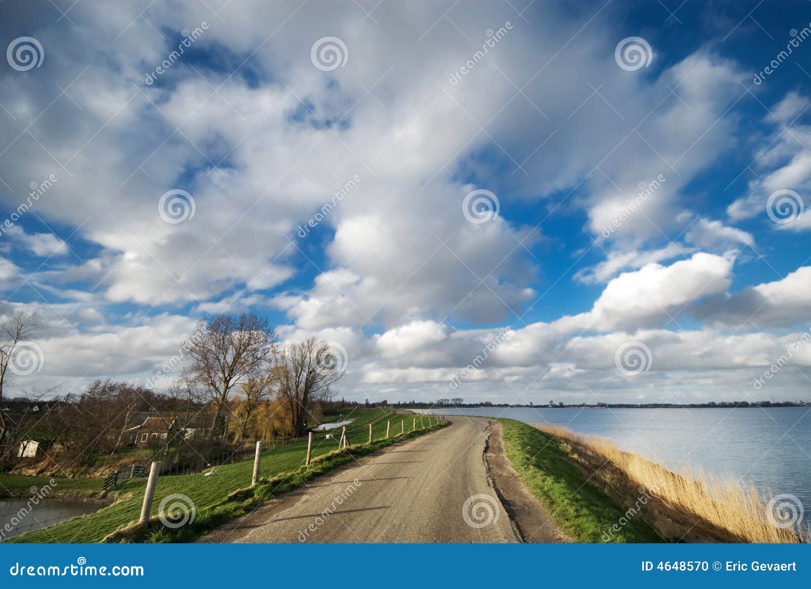 Country Road in the Netherlands Stock Photo - Image of outdoors ...