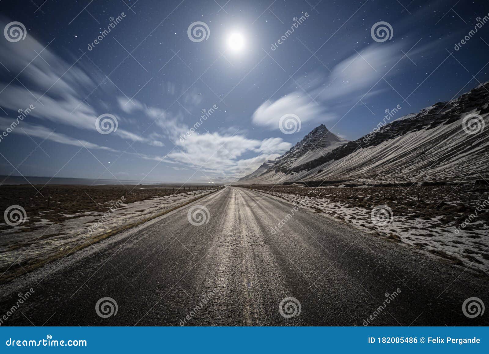 Country road night stock photo. Image of scandinavian - 182005486