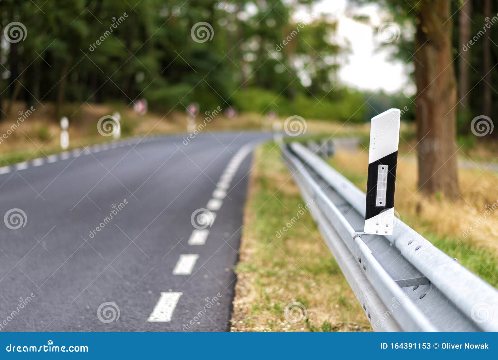 Country Road with a Sharp Turn Stock Image - Image of collision ...