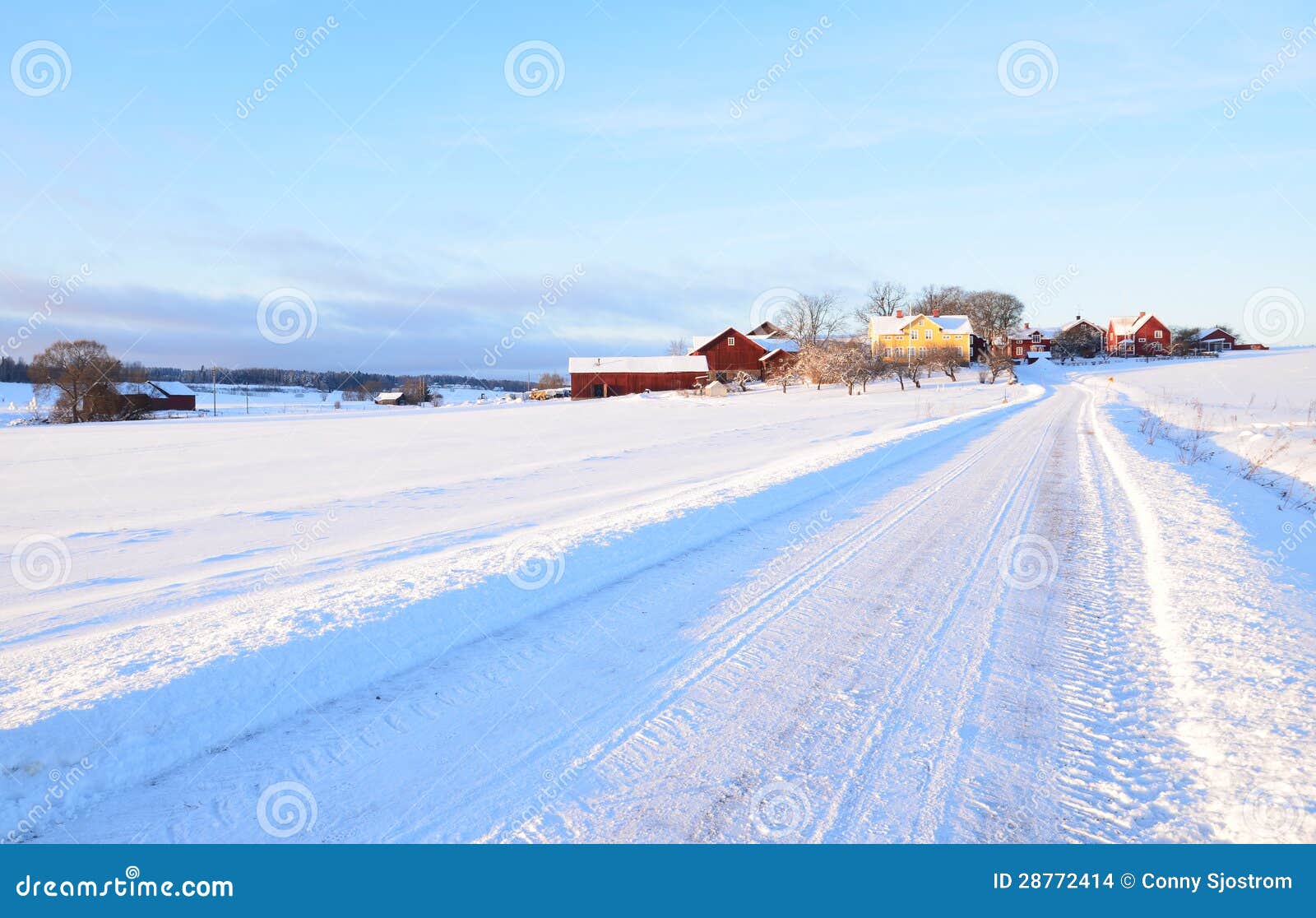 Country road in winter stock photo. Image of northern - 28772414