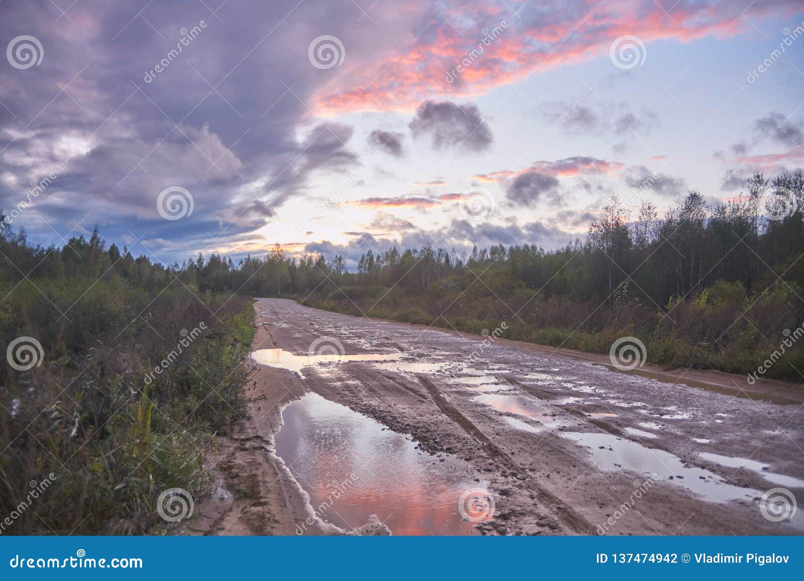 Country roads in Russia stock photo. Image of mountain - 137474942
