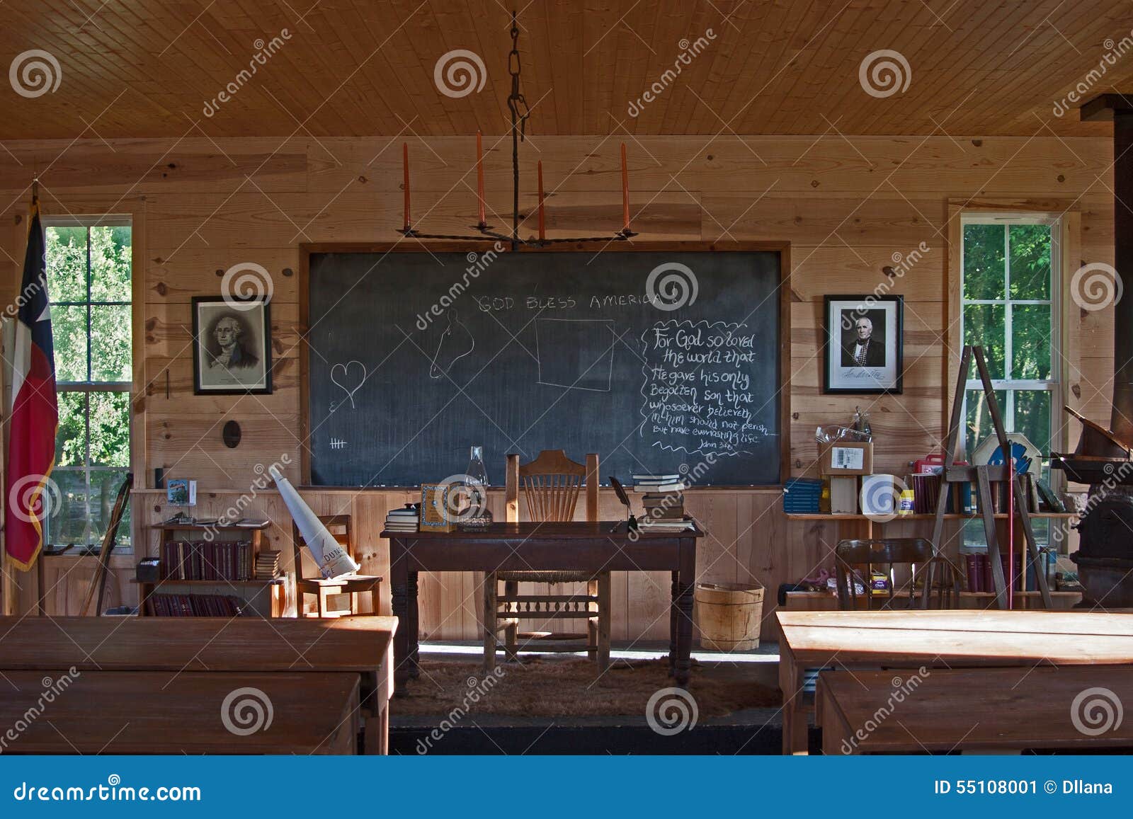 Country School House editorial photo. Image of rock, historic - 55108001