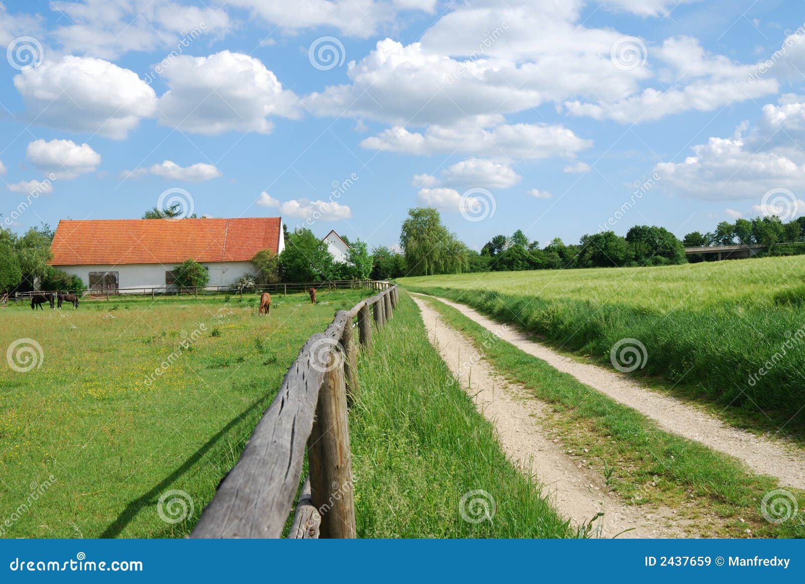 Country side stock image. Image of countryside, blue, bavaria - 2437659