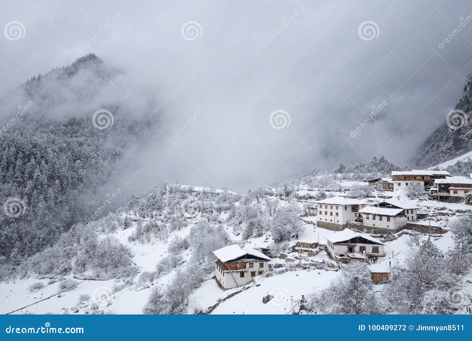 Country in snow stock photo. Image of mountain, beautiful - 100409272