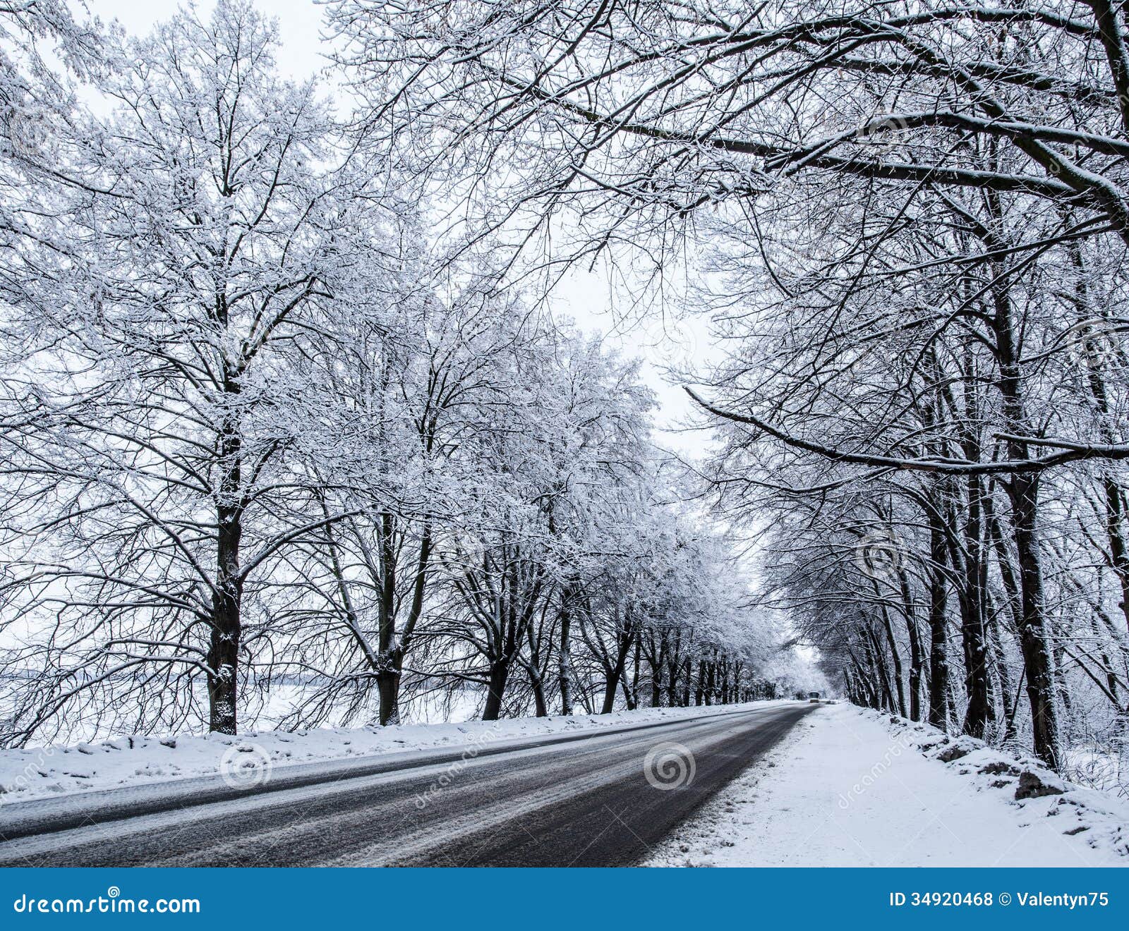 Country snow road. stock photo. Image of wallpapper, year - 34920468