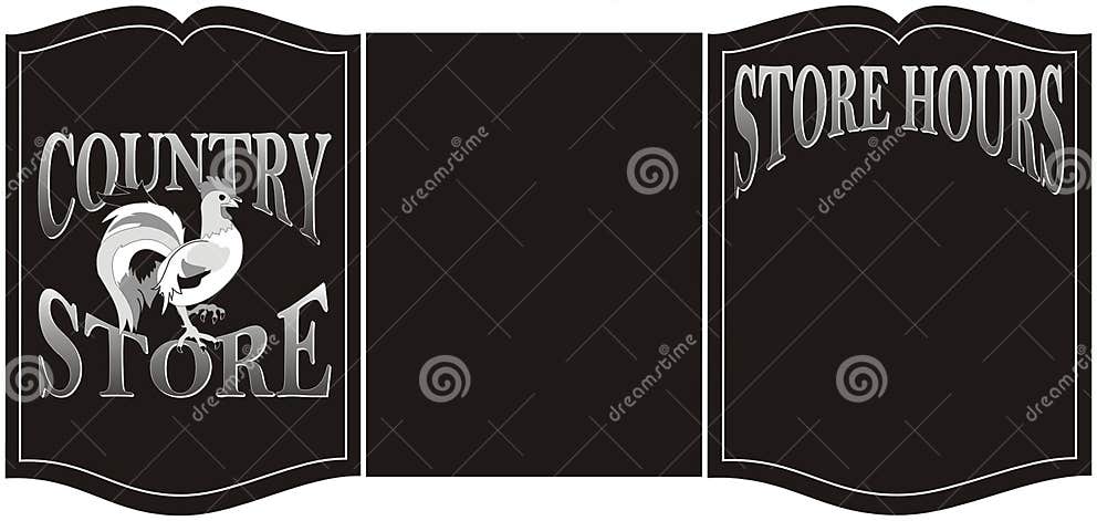 Country Store Sign stock illustration. Illustration of rasterized - 122381