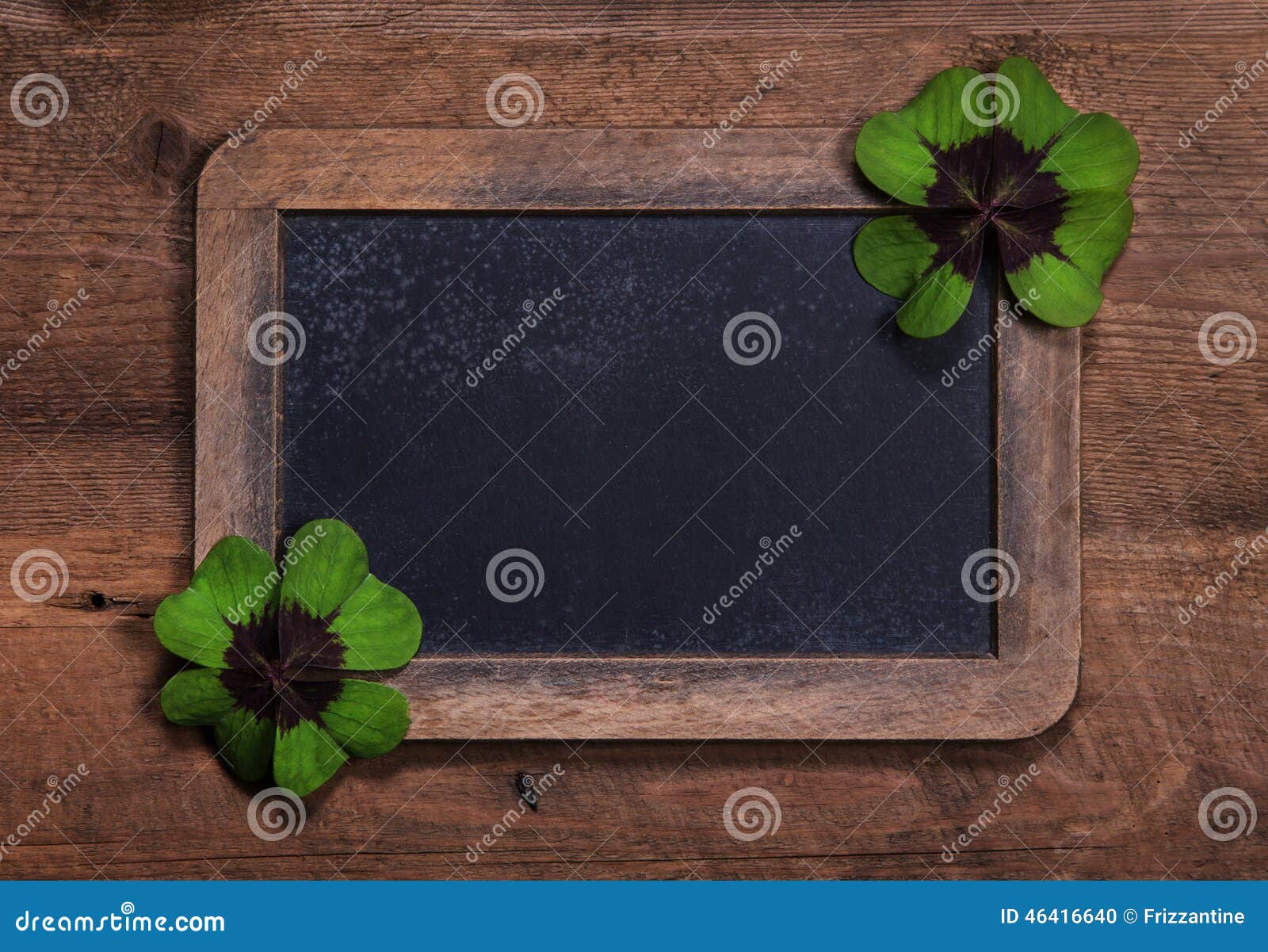 Country Style Wooden Background or Billboard with Two Four-leaf Stock ...