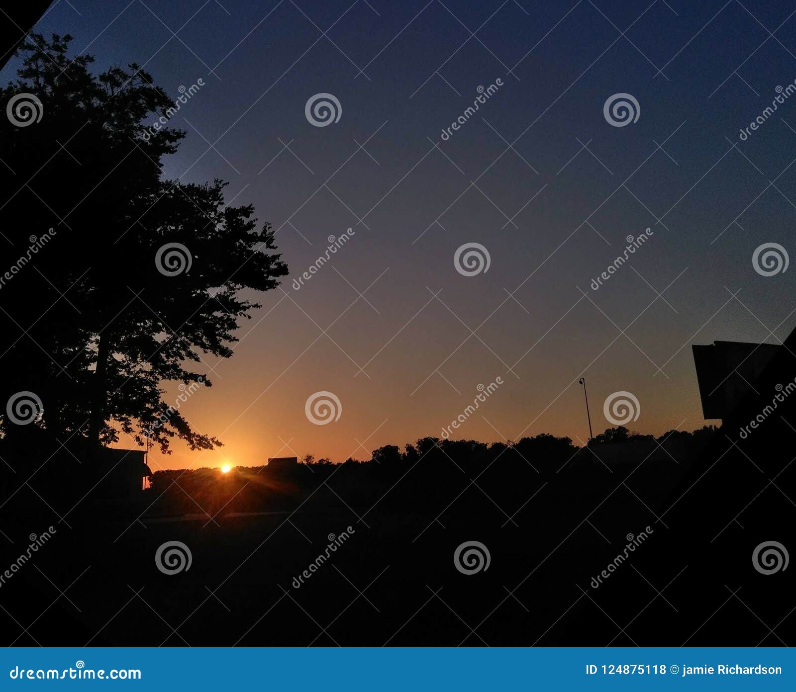 Country sunset stock photo. Image of house, fire, beautiful - 124875118