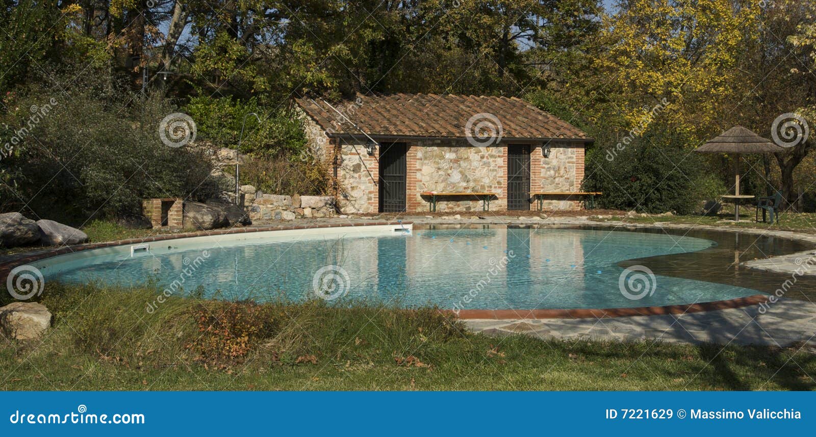 Country Swimming Pool, Luxury Place Stock Image - Image of rural, real ...