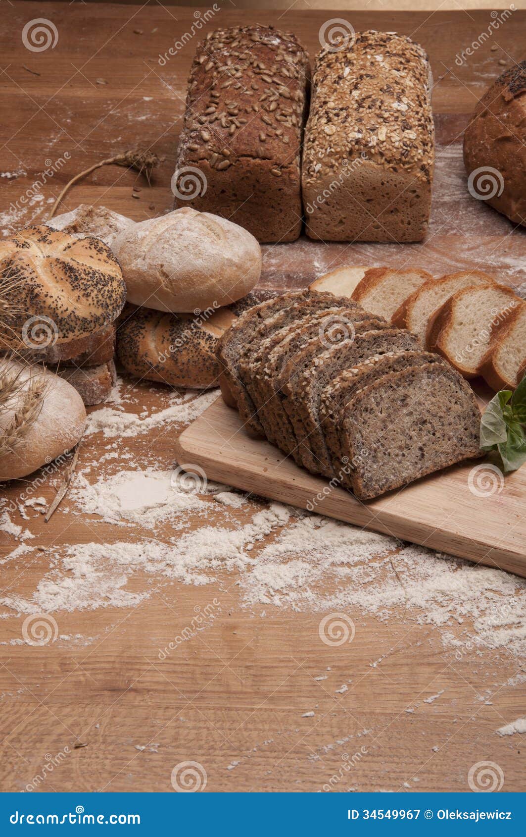 Country Theme with Traditional Baking Goods Stock Image - Image of loaf ...